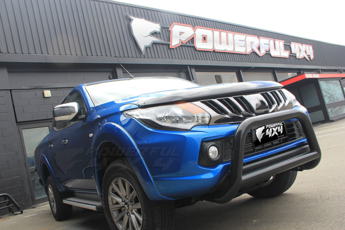 POWERFUL Nudge Bar for Mitsubishi Triton 2015-2018 (Black) S2 ...