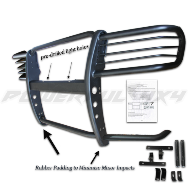 POWERFUL Nudge bar Front Protector Brush Grill Guard for Toyota Hiace ...