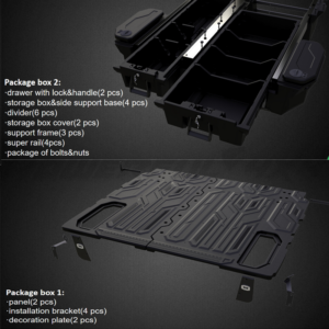 POWERFUL Double Lockable Tool Storage Drawer Wing Kit for Toyota Hilux ...